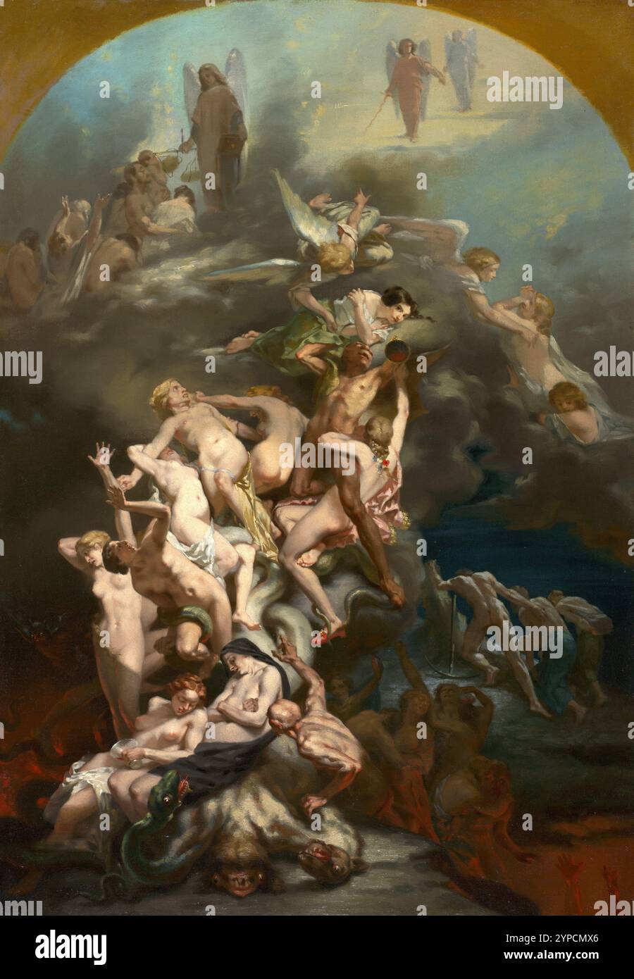 Heaven and Hell by Octave Tassaert in 1850 Stock Photo - Alamy