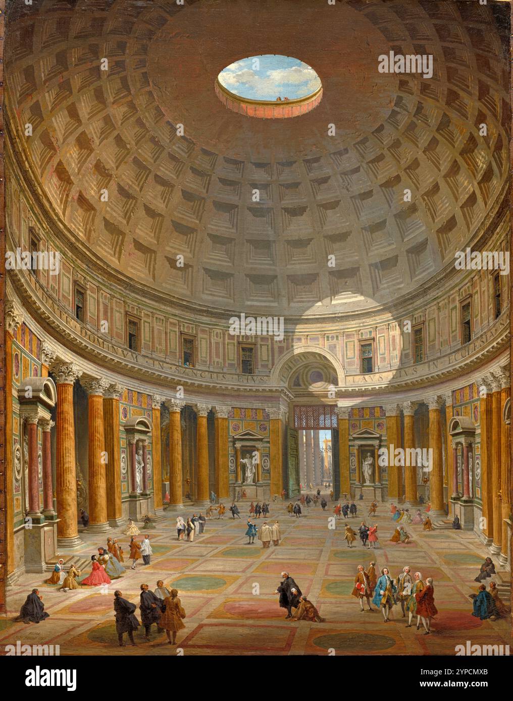 Interior of the Pantheon, Rome by Giovanni Paolo Panini in 1747 Stock ...