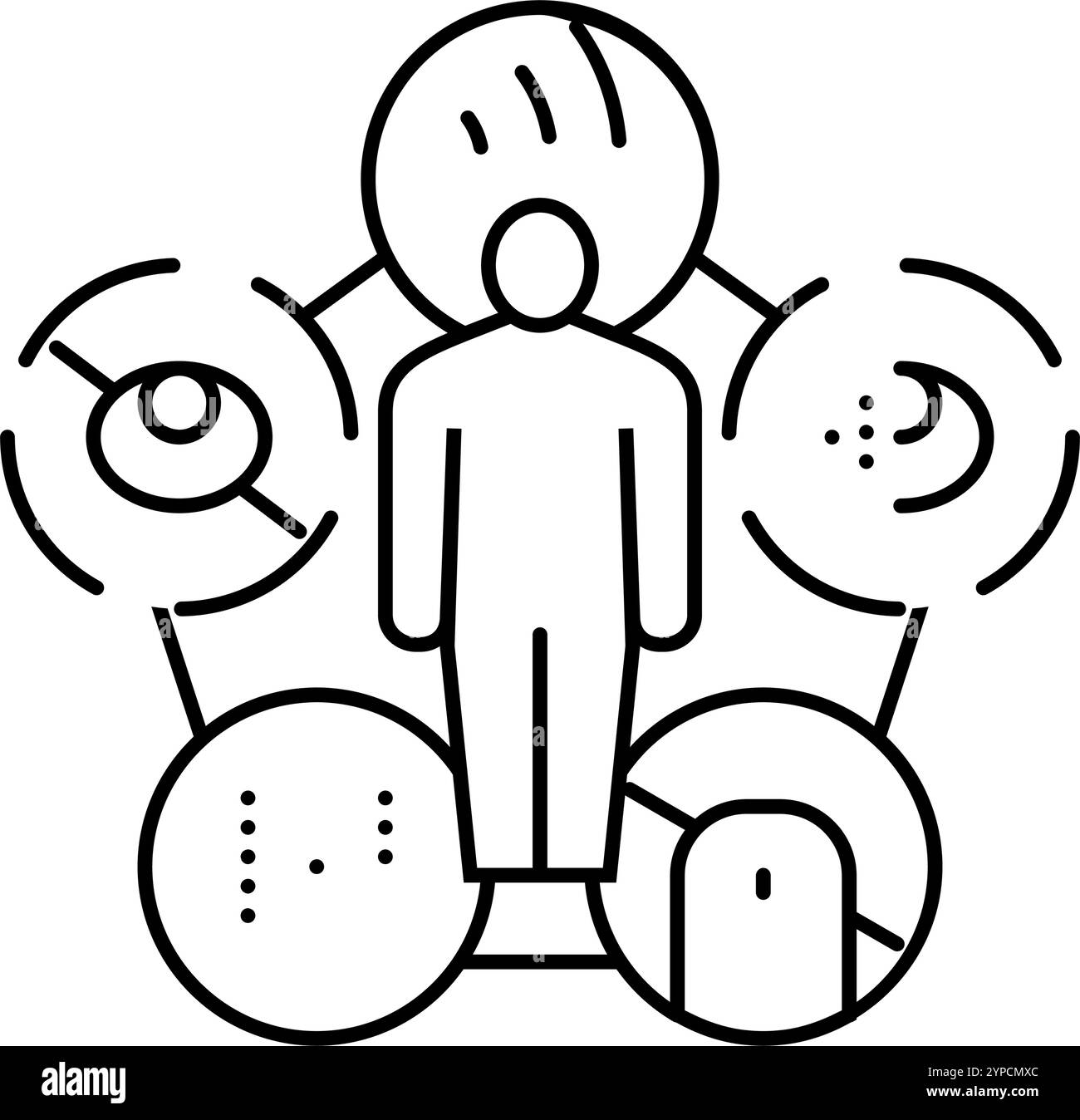 accessibility ux ui design line icon vector. accessibility ux ui design sign. isolated contour ...