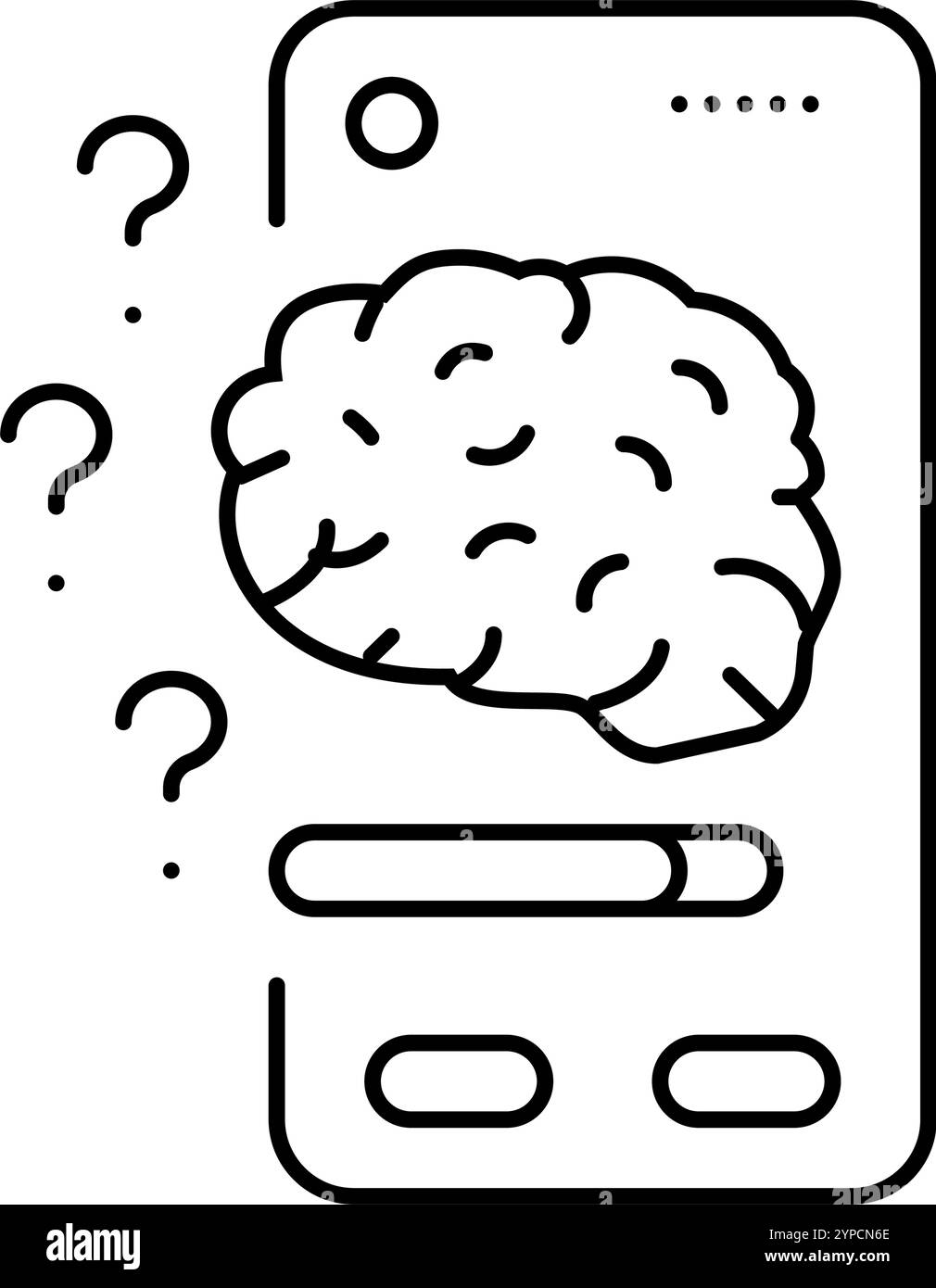 cognitive load ux ui design line icon vector illustration Stock Vector ...