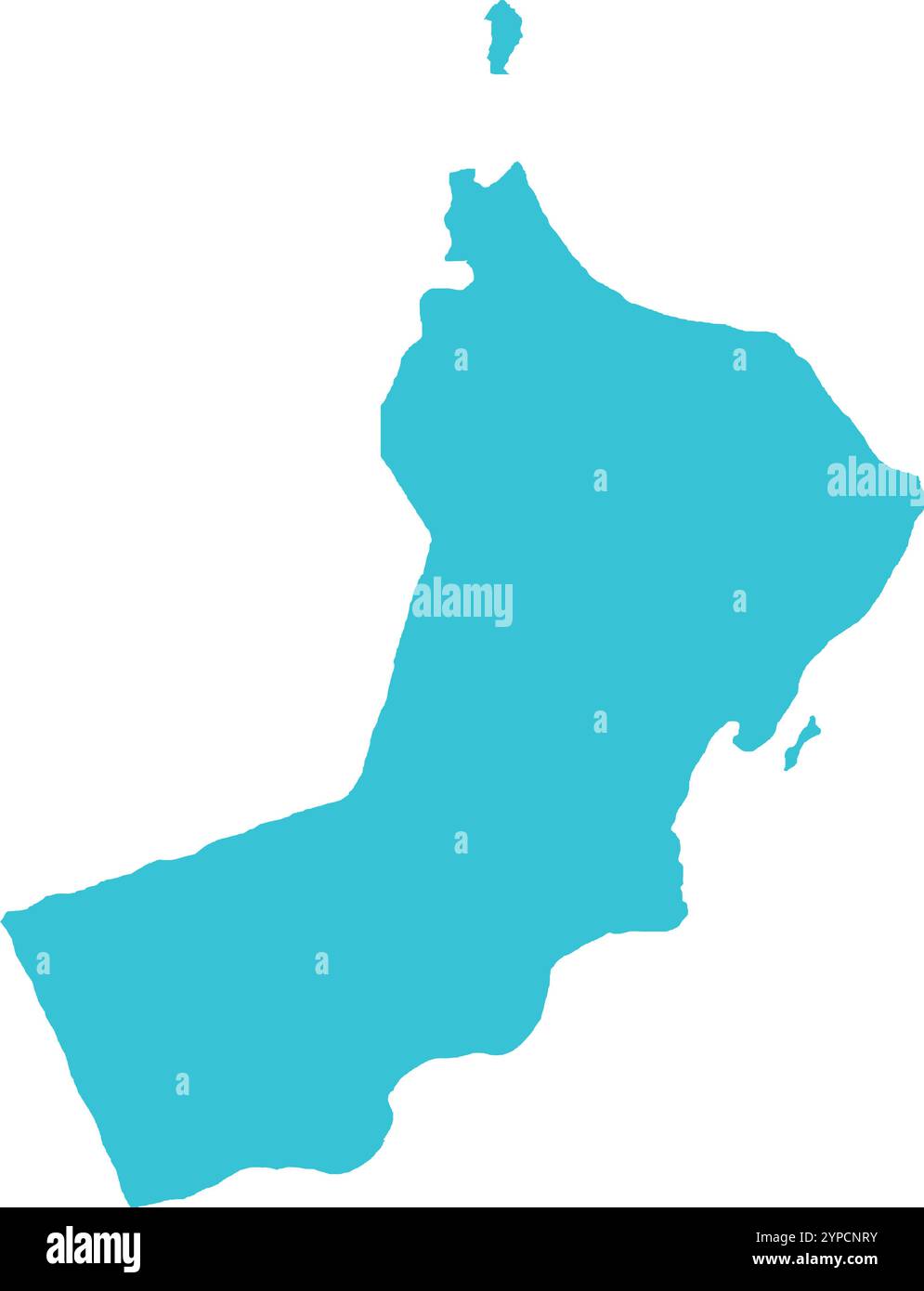 Oman MAP in Blue, Country Border, Oman Map, Border line of Oman ...