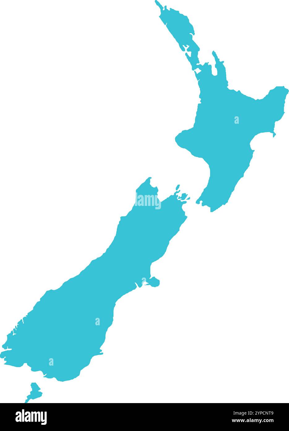 New Zealand MAP in Blue, Country Border, New Zealand Map, Border line ...