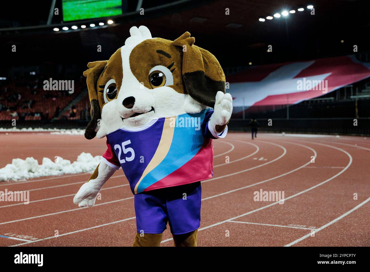 Maskottchens der UEFA Women?s EURO 2025 Maddli Freundschaftsspiel ...