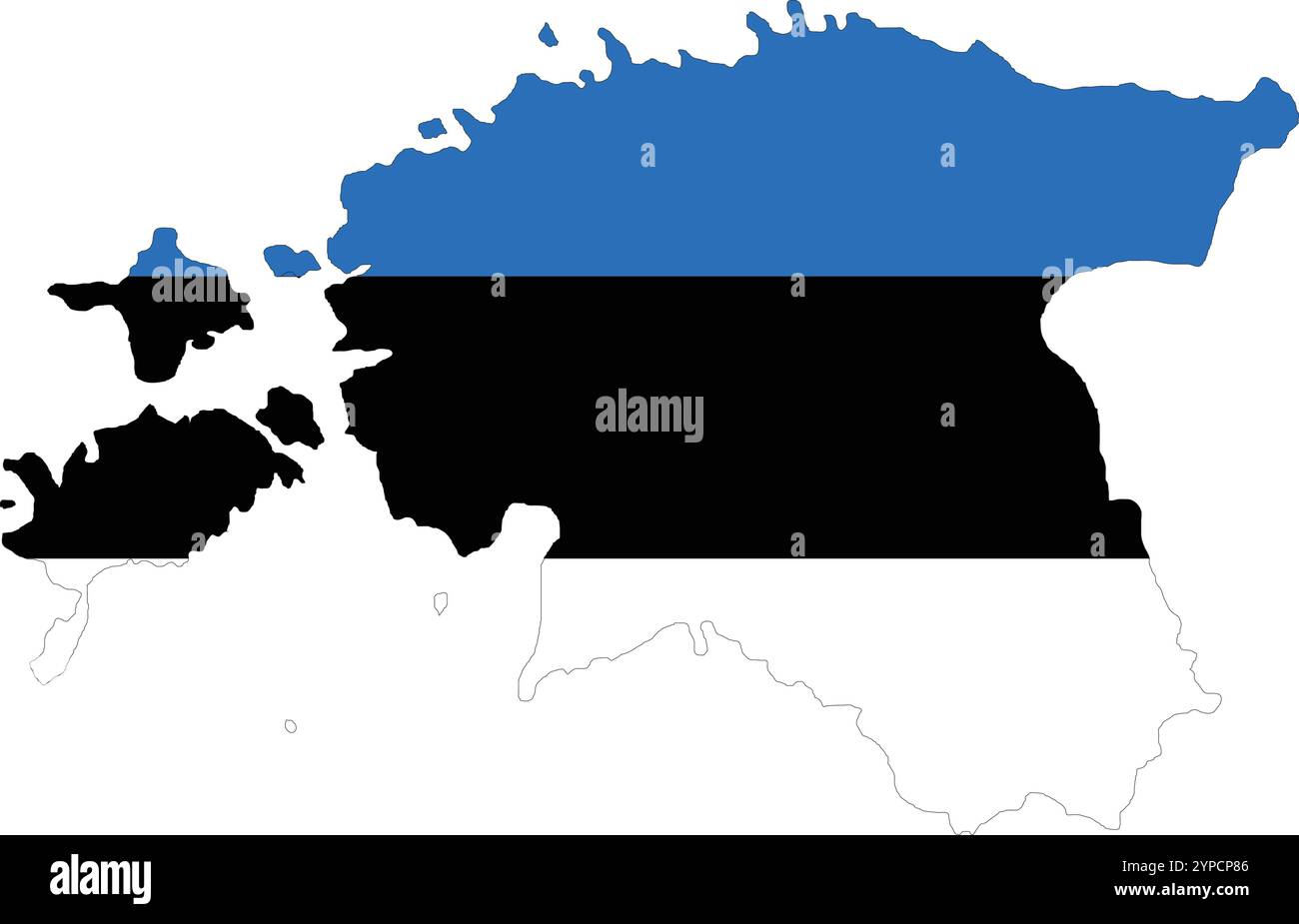Estonia Flag in Map, Estonia Map with Flag, Nation Flag of Estonia ...