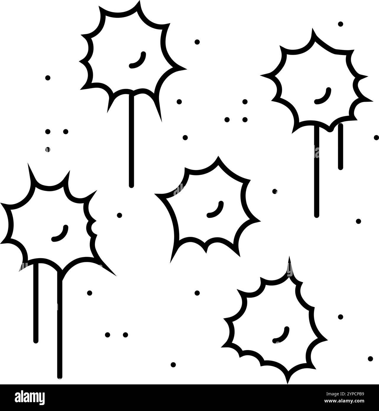 splatter paintball game line icon vector illustration Stock Vector ...