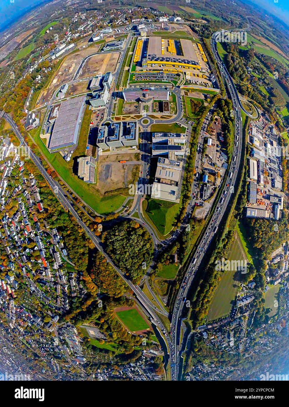 Luftbild, Großbaustelle Mark 51/7, O-Werk Campus und Neubau ...
