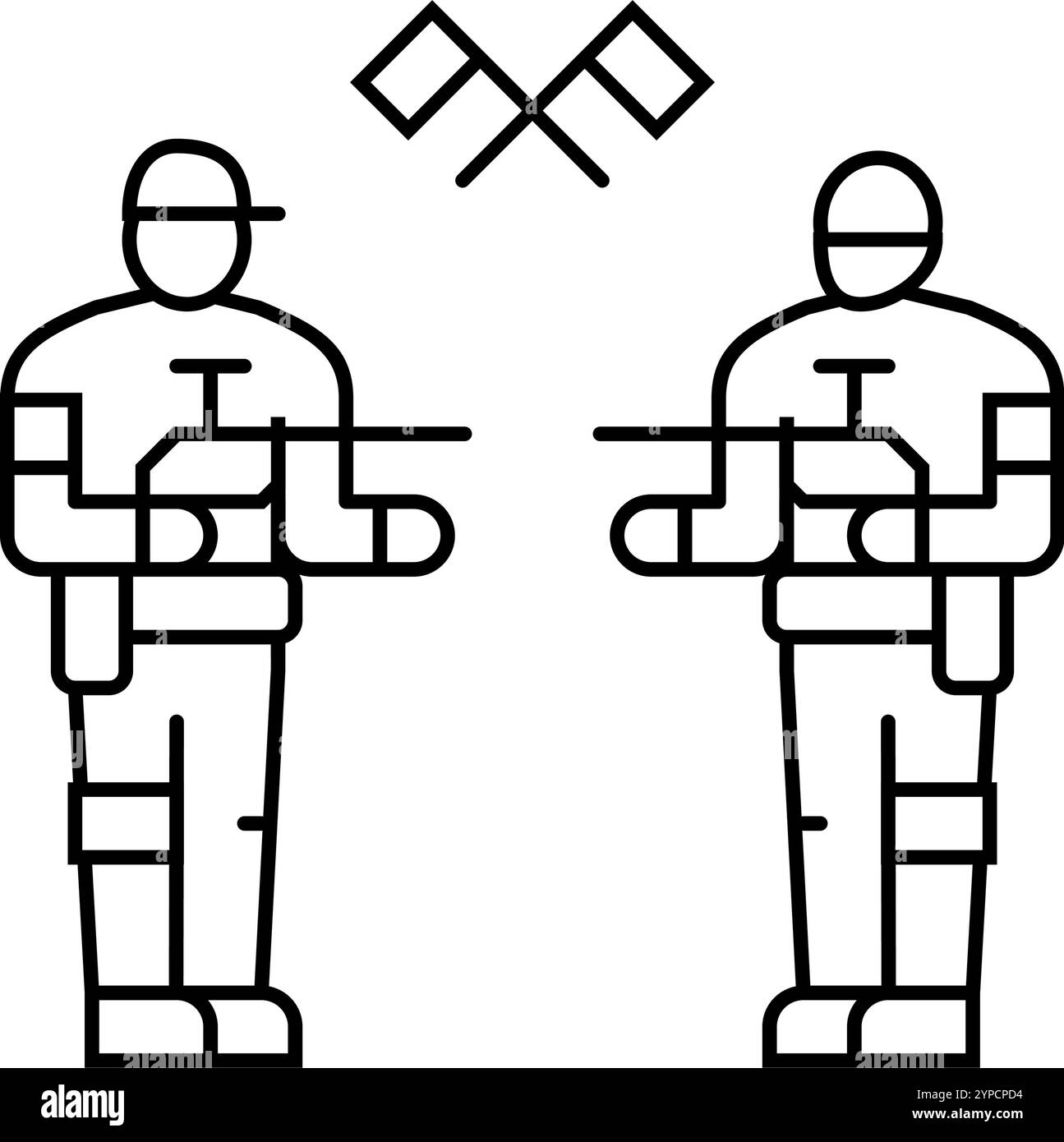 tournament paintball game line icon vector illustration Stock Vector ...