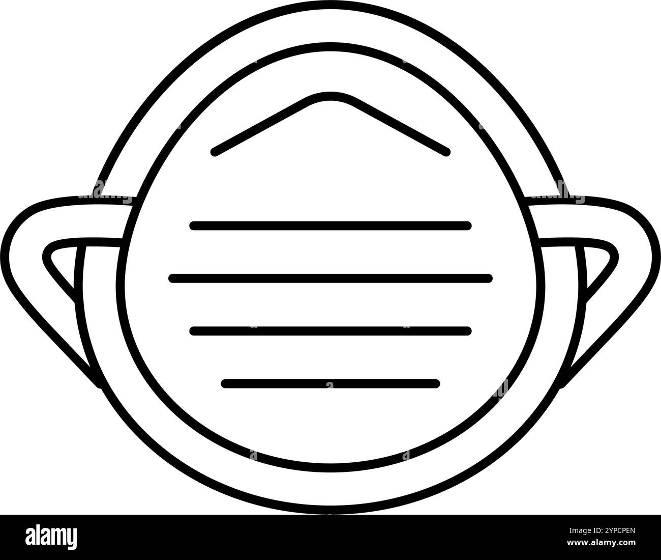 dust mask ppe protective equipment line icon vector illustration Stock ...
