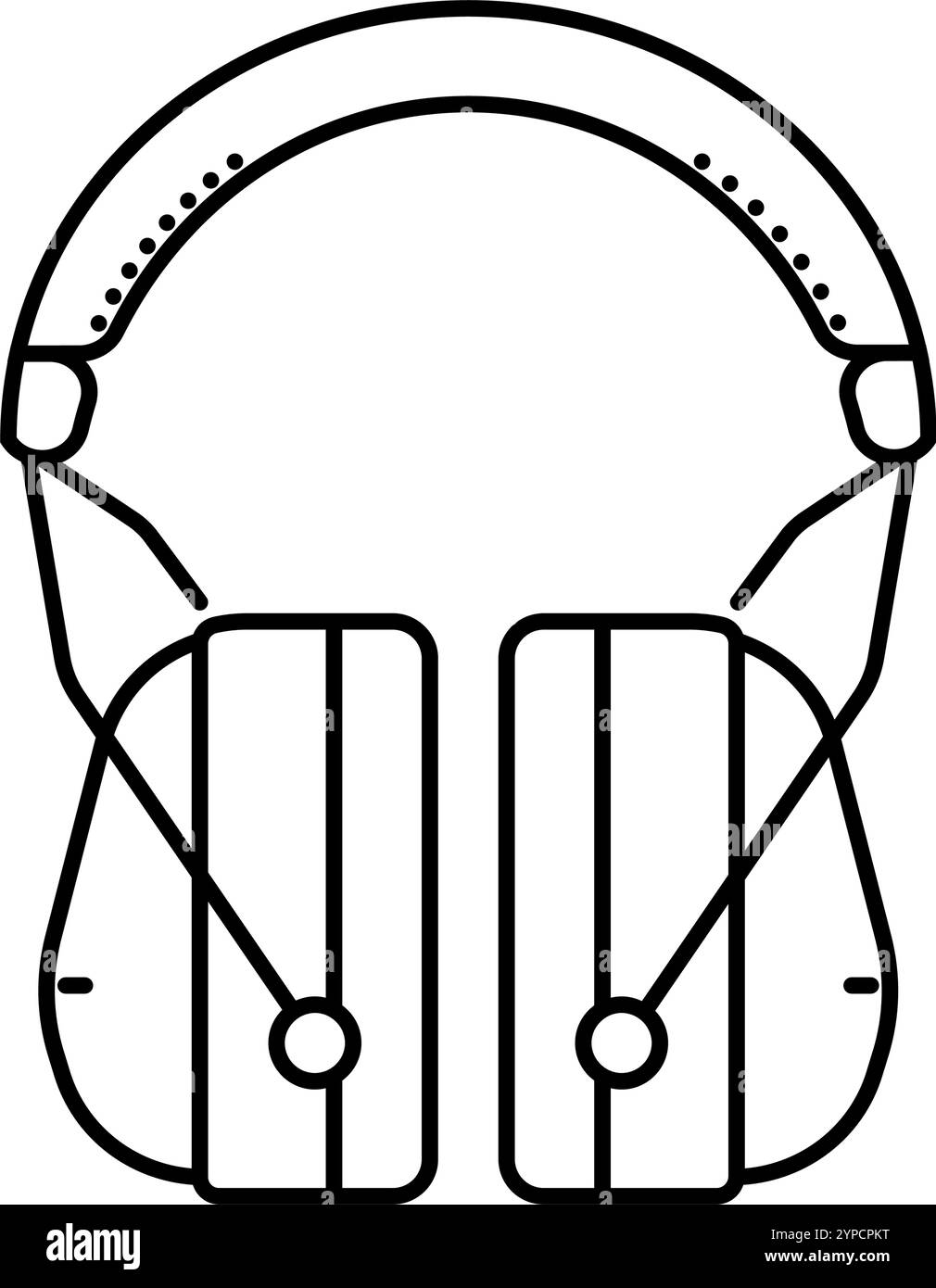 ear protectos ppe protective equipment line icon vector illustration ...