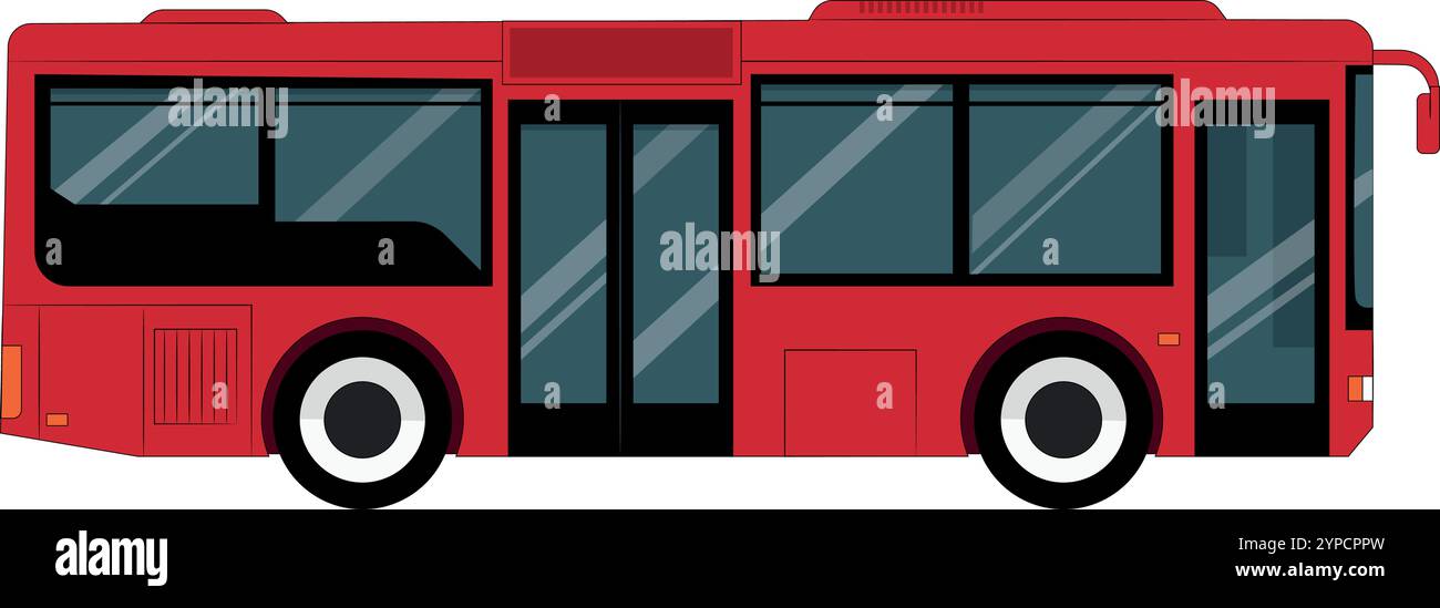 Red Metro bus vector illustration. Pakistan Red Metro bus vector Stock ...
