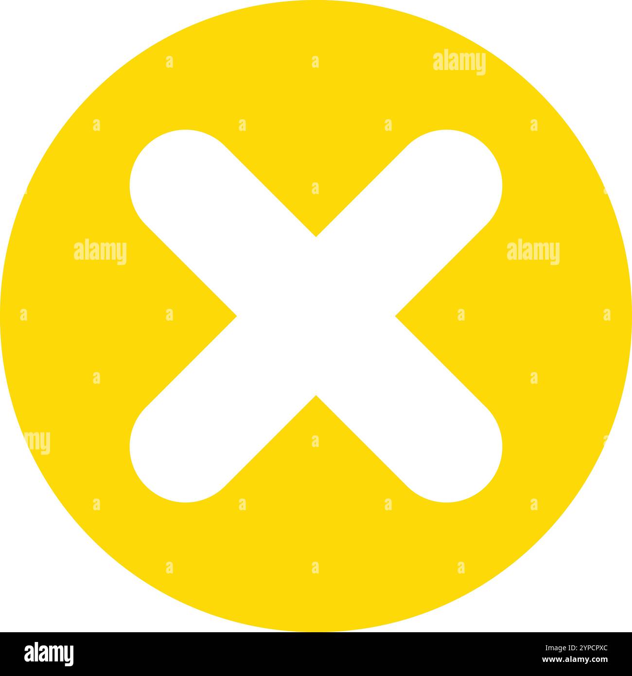 Yellow Multiplication Sign, Multiply Icon, Mathematical Icon, Cross