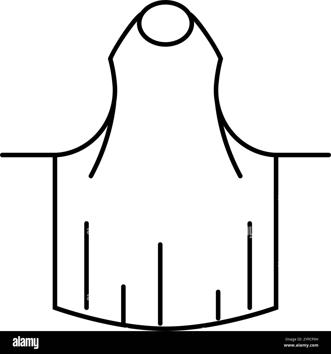 apron ppe protective equipment line icon vector illustration Stock ...