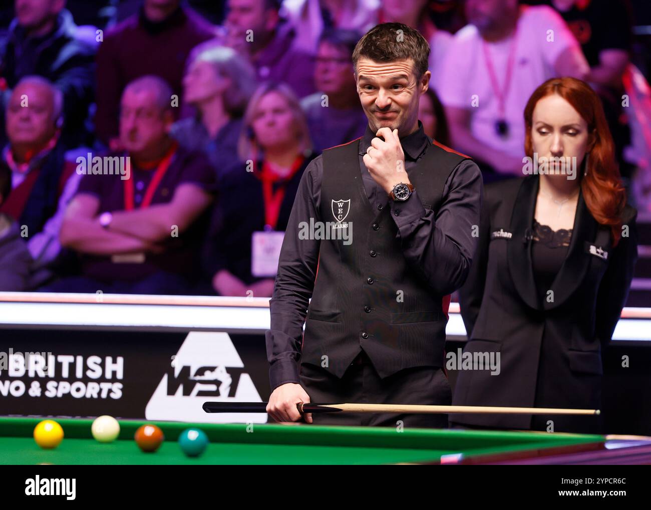 Michael Holt during his match against Kyren Wilson on day seven of the ...