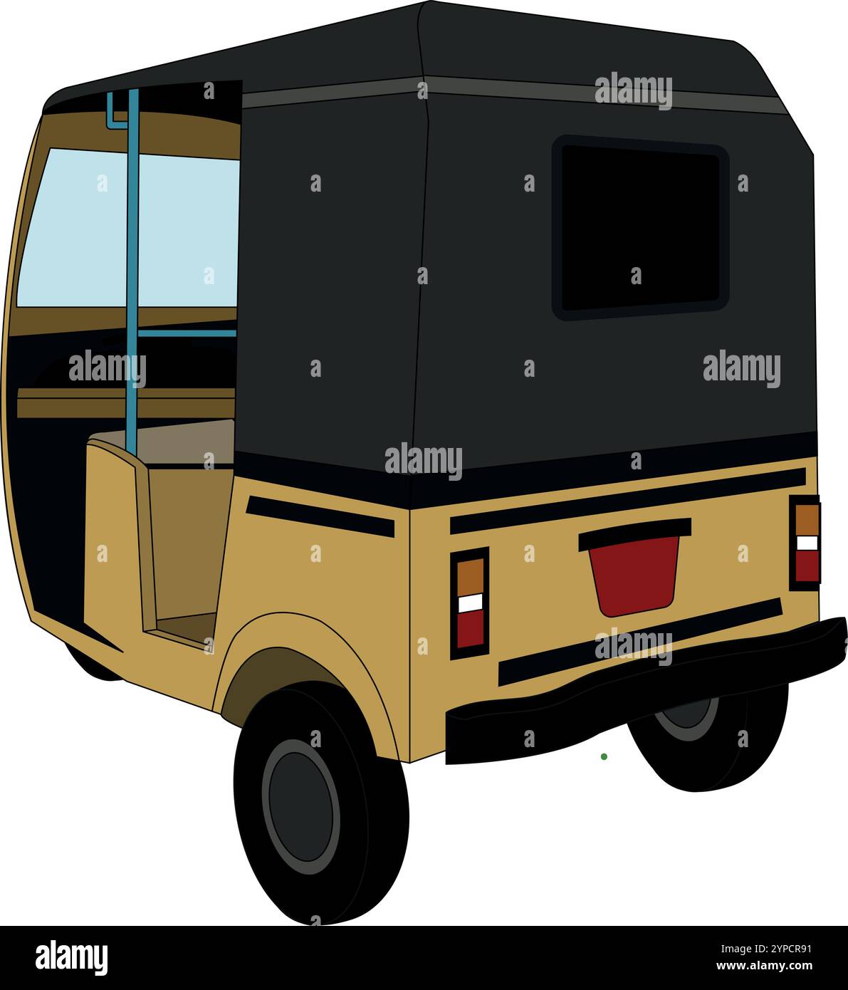 Yellow auto rickshaw indian and pakistan. Auto Rikshaw Vector ...