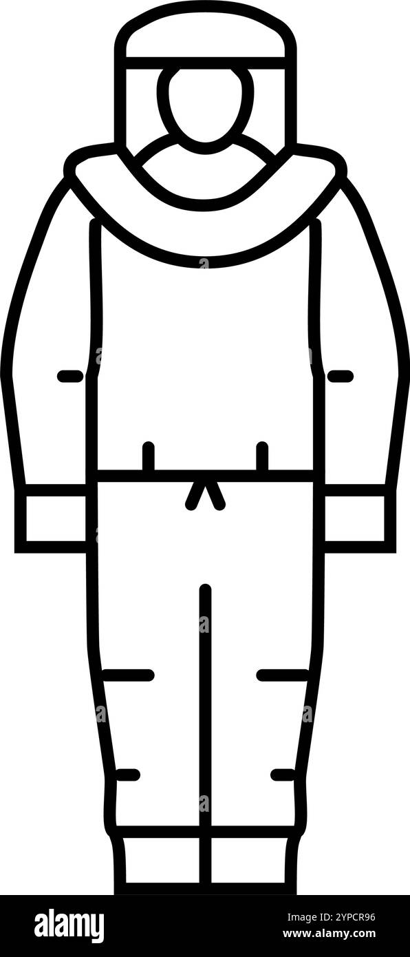 eye wash station ppe protective equipment line icon vector illustration ...