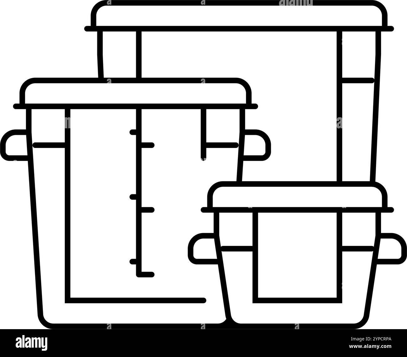 food storage containers restaurant equipment line icon vector ...