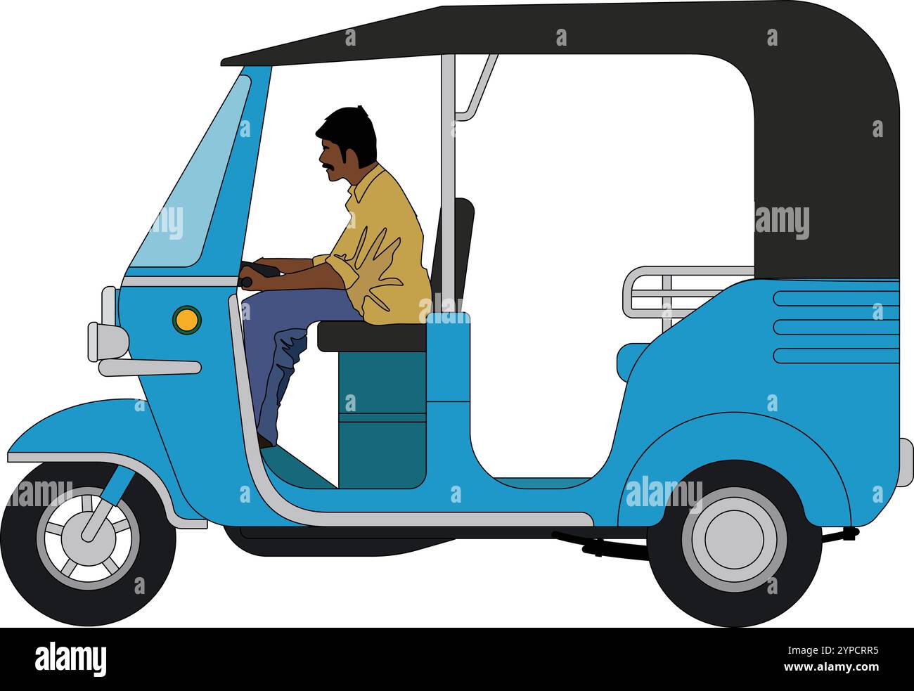 Blue auto rickshaw indian and pakistan. Auto Rikshaw Vector ...