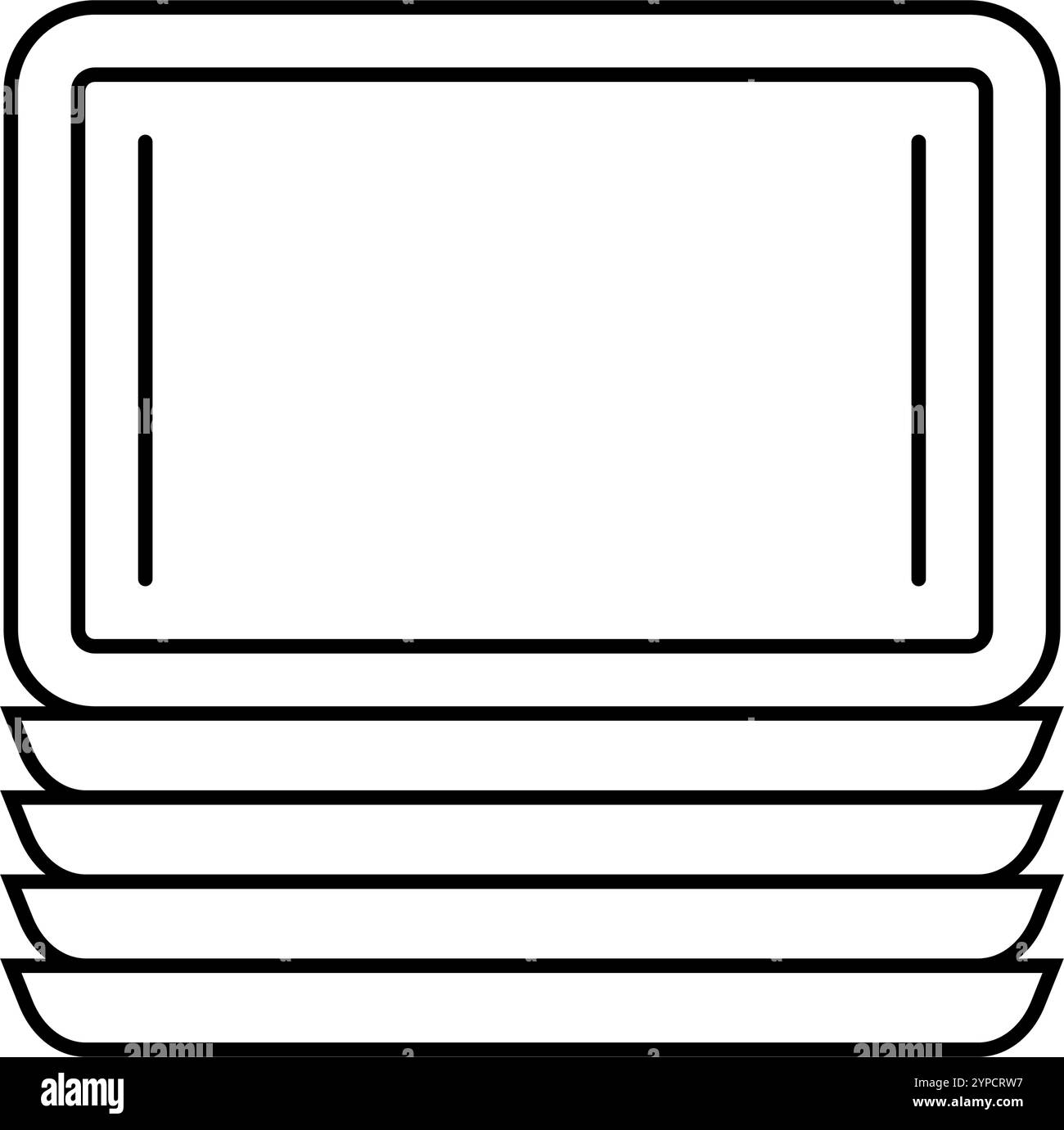 serving trays restaurant equipment line icon vector illustration Stock Vector Image & Art - Alamy