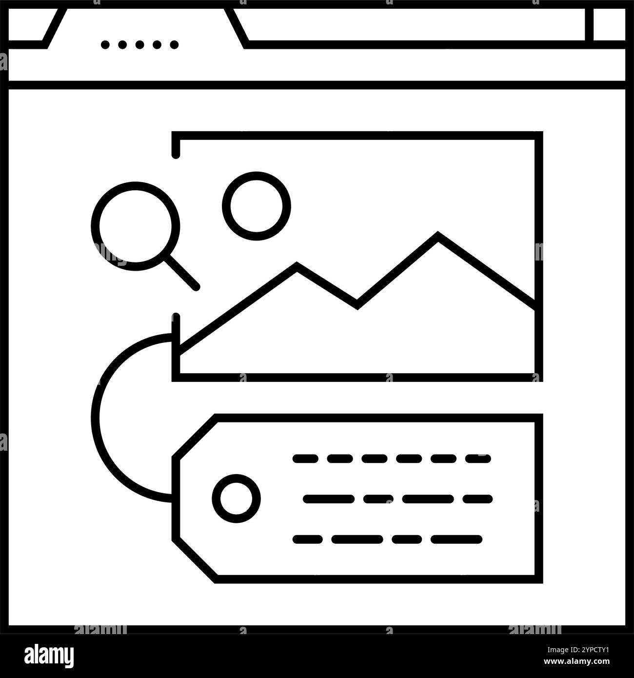 alt text seo line icon vector illustration Stock Vector Image & Art - Alamy