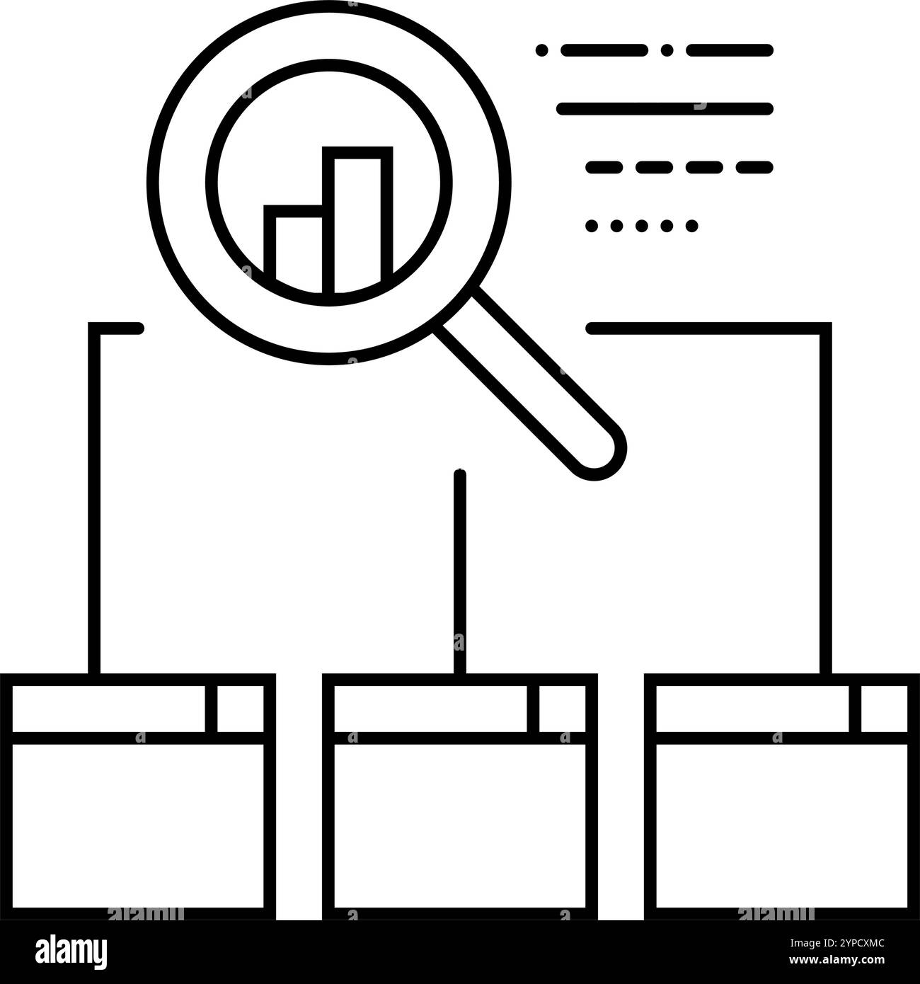 competitor analysis seo line icon vector illustration Stock Vector ...