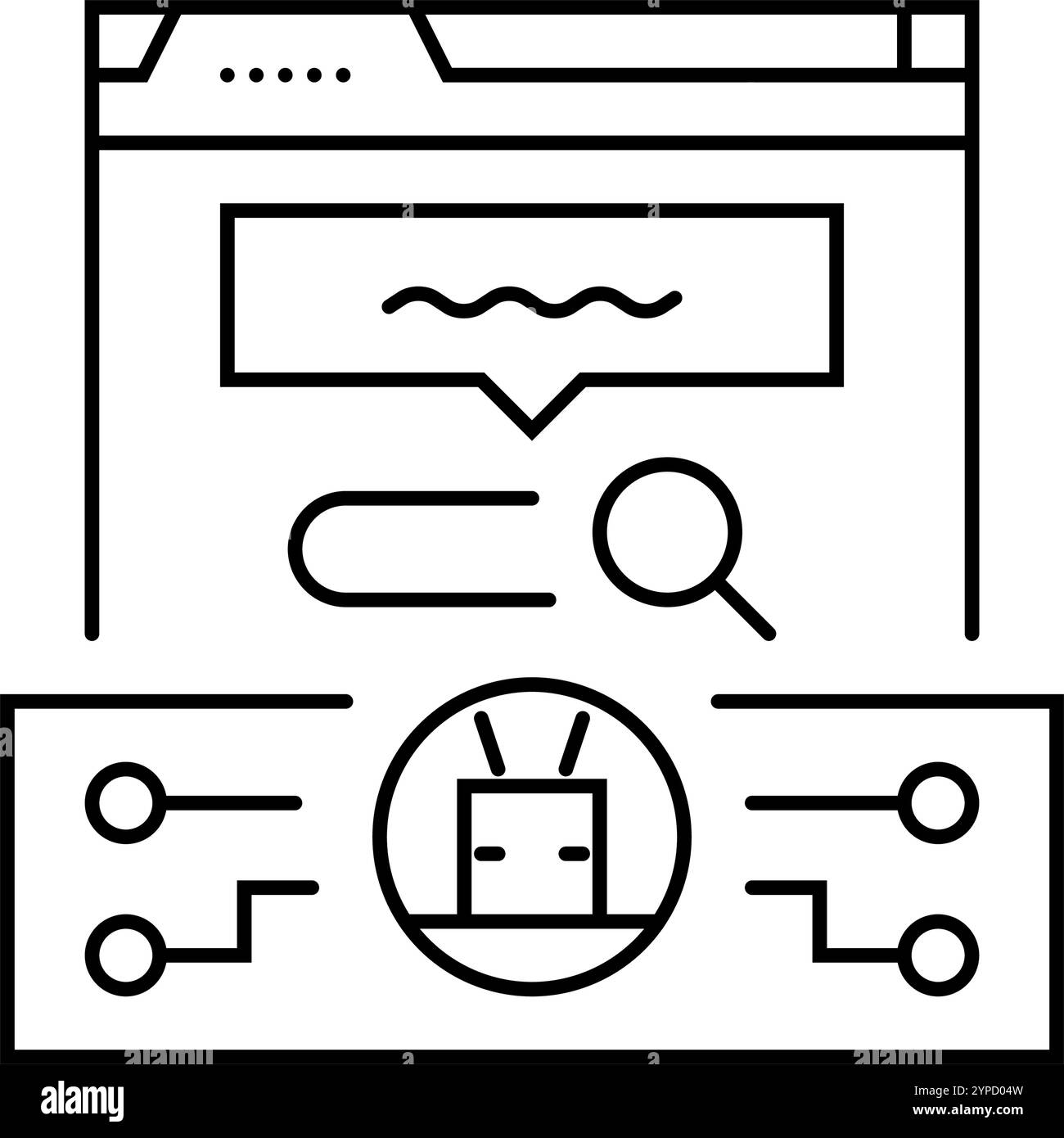 natural language processing nlp seo line icon vector illustration Stock ...