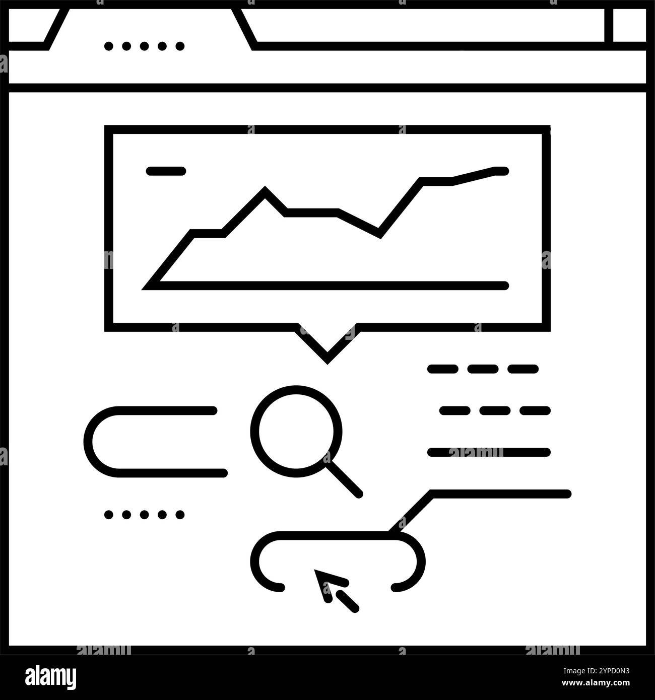 organic click through rate seo line icon vector illustration Stock ...