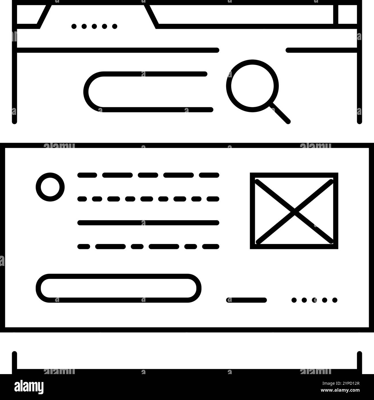featured snippet seo line icon vector illustration Stock Vector Image ...