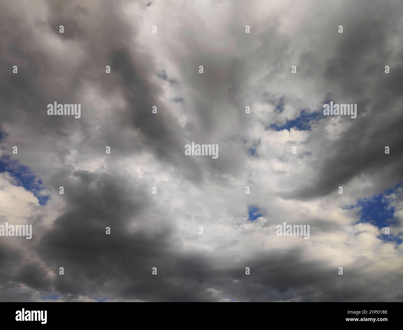 Dramatic, dark, blue cloudy sky overlay, Dramatic sky and lightning ...