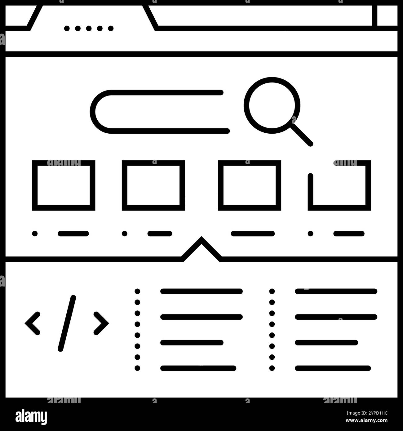 structured data markup seo line icon vector illustration Stock Vector ... structured data markup seo line icon vector illustration Stock Vector ...