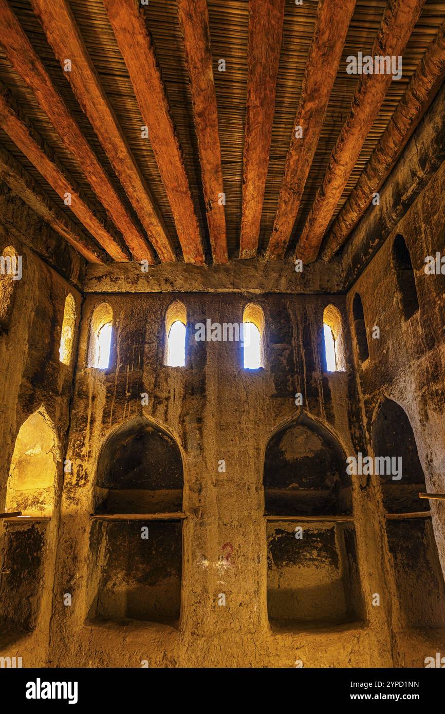 Large hall with wooden ceiling in the largest preserved mud town in ...