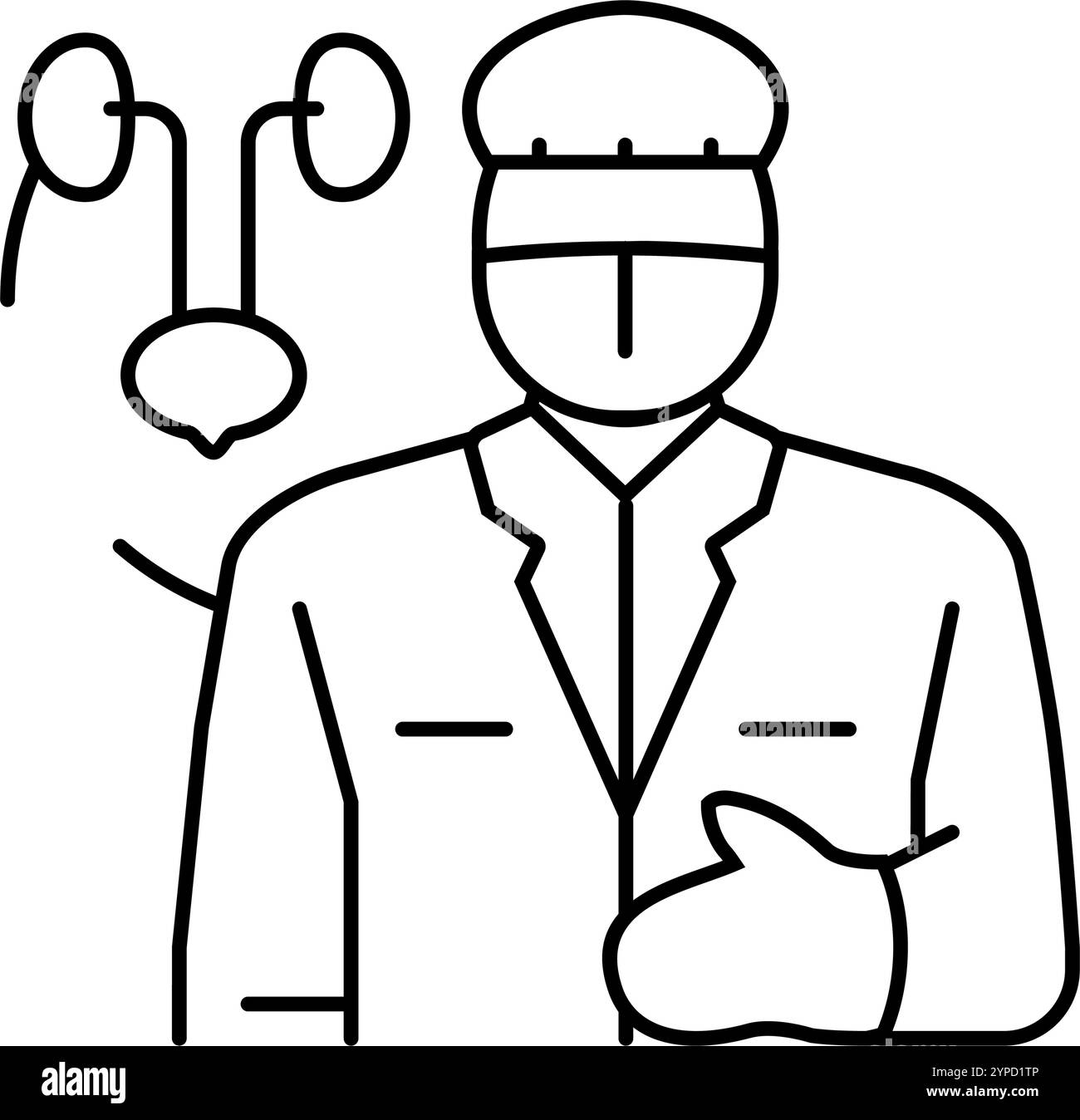 nephrologist urology line icon vector illustration Stock Vector Image ...