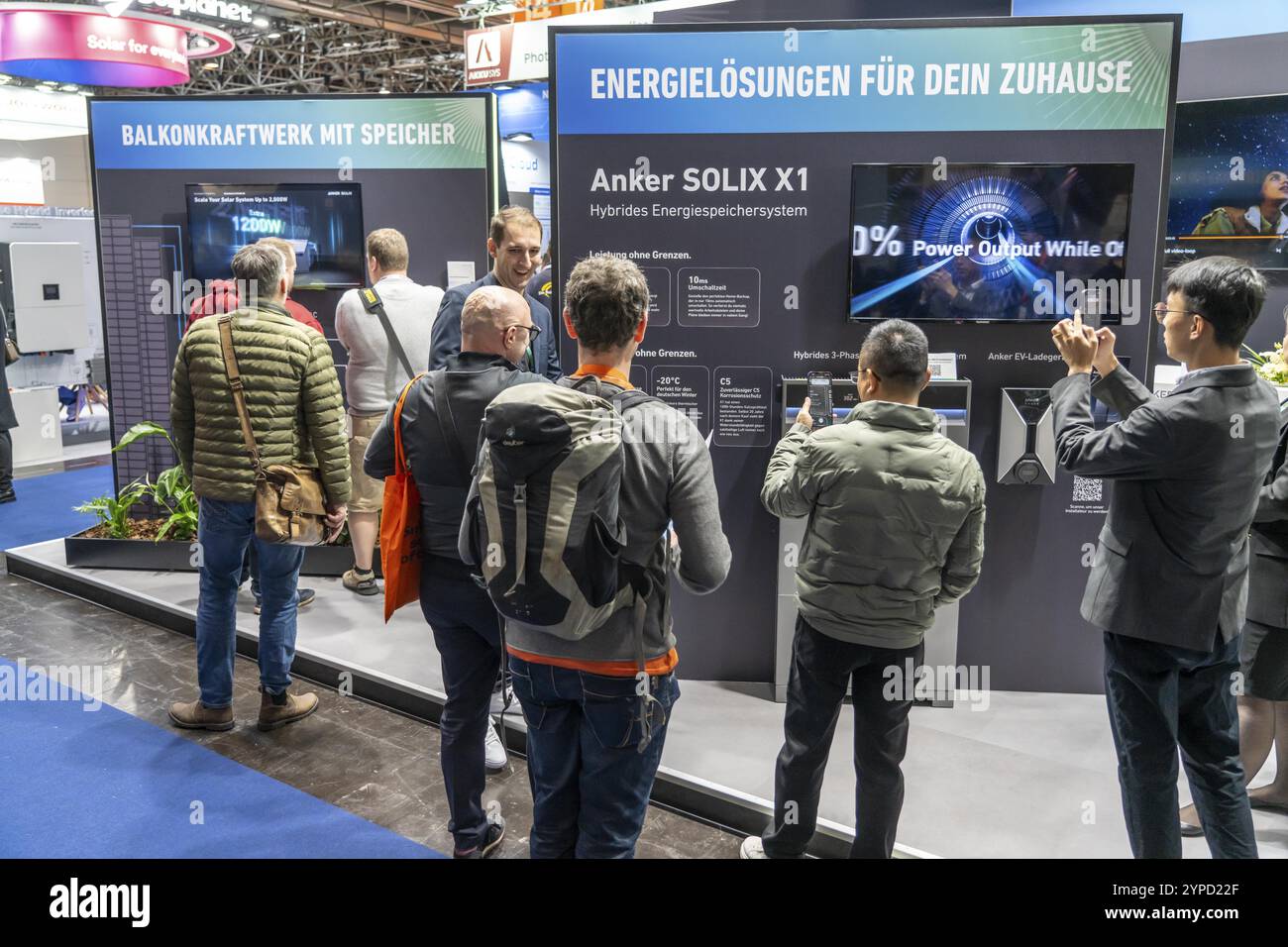 Balcony power plant technologies at the Solar Solutions Duesseldorf trade fair, over 250 ...