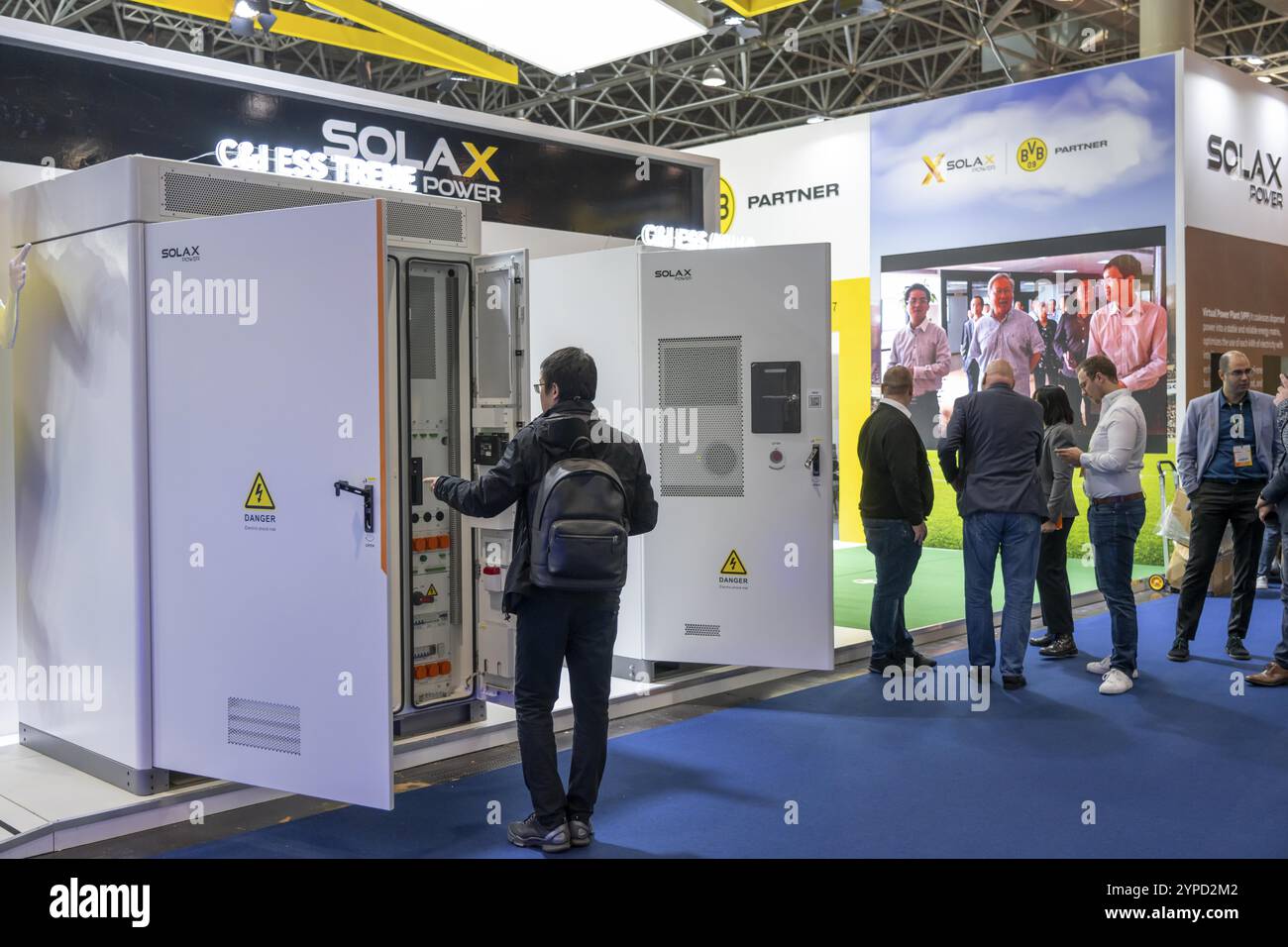 Smart Storage, electricity storage modules at the Solar Solutions Duesseldorf trade fair, over ...