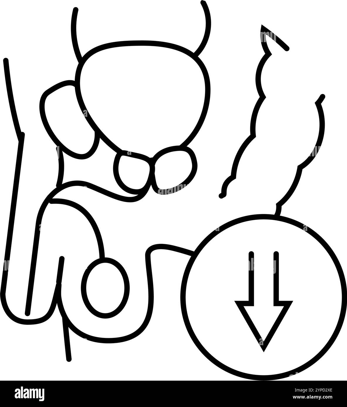 erectile dysfunction urology line icon vector illustration Stock Vector ...