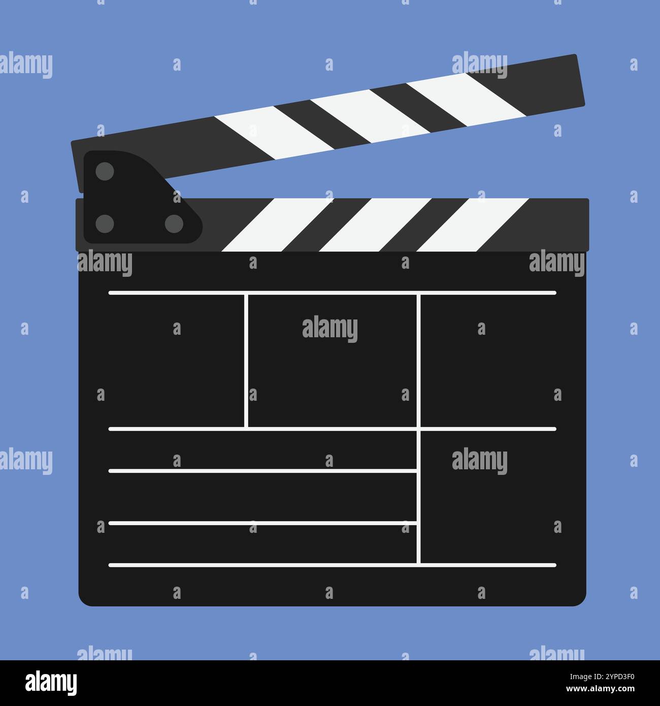 Filmmaker's clapperboard vector icon. Hollywood Film clapperboard ...