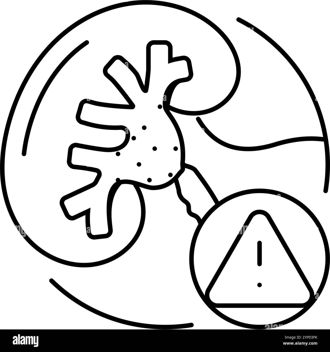 renal failure urology line icon vector illustration Stock Vector Image ...