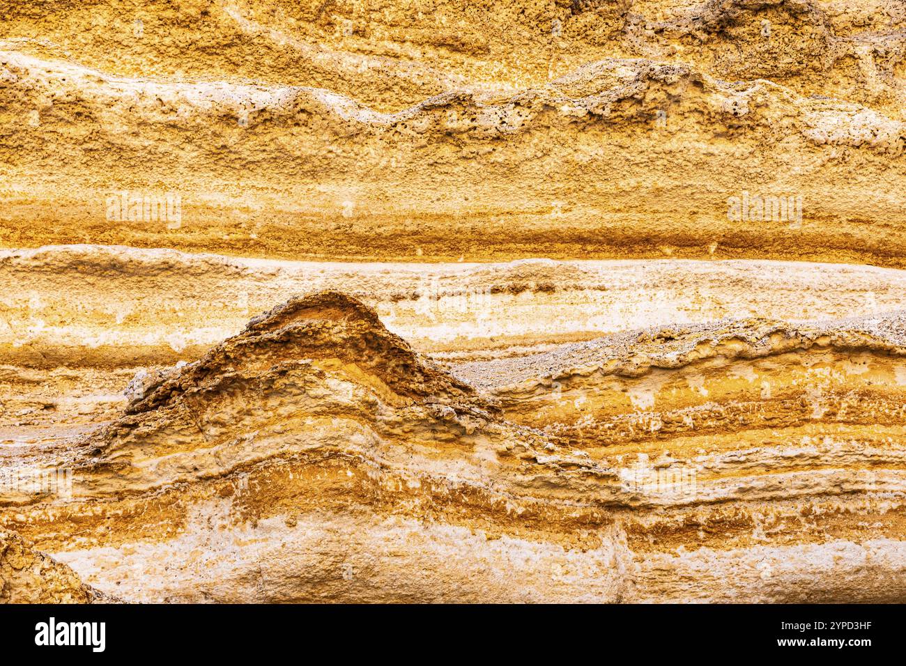 Eroded rock formation on a fossilised reef edge, Huqf stone desert ...