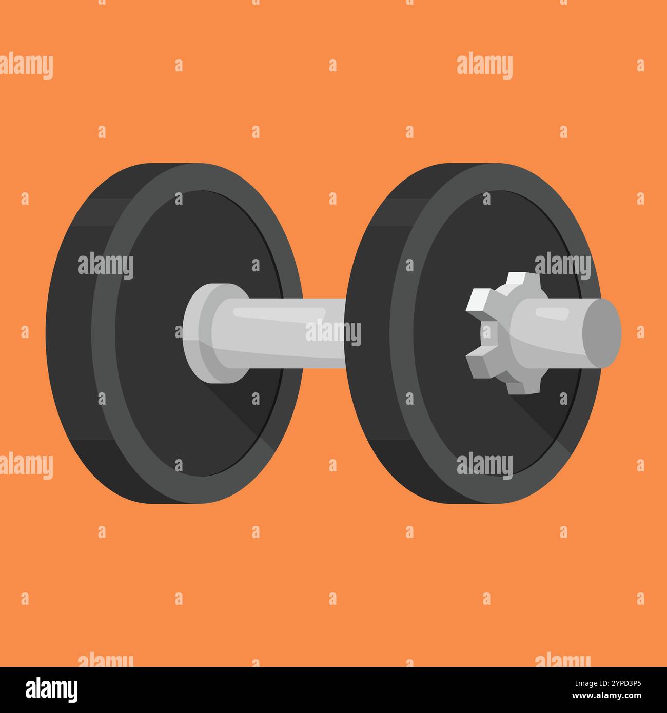 GYM Dumbbell icon vector. fitness sports equipment illustration Stock ...