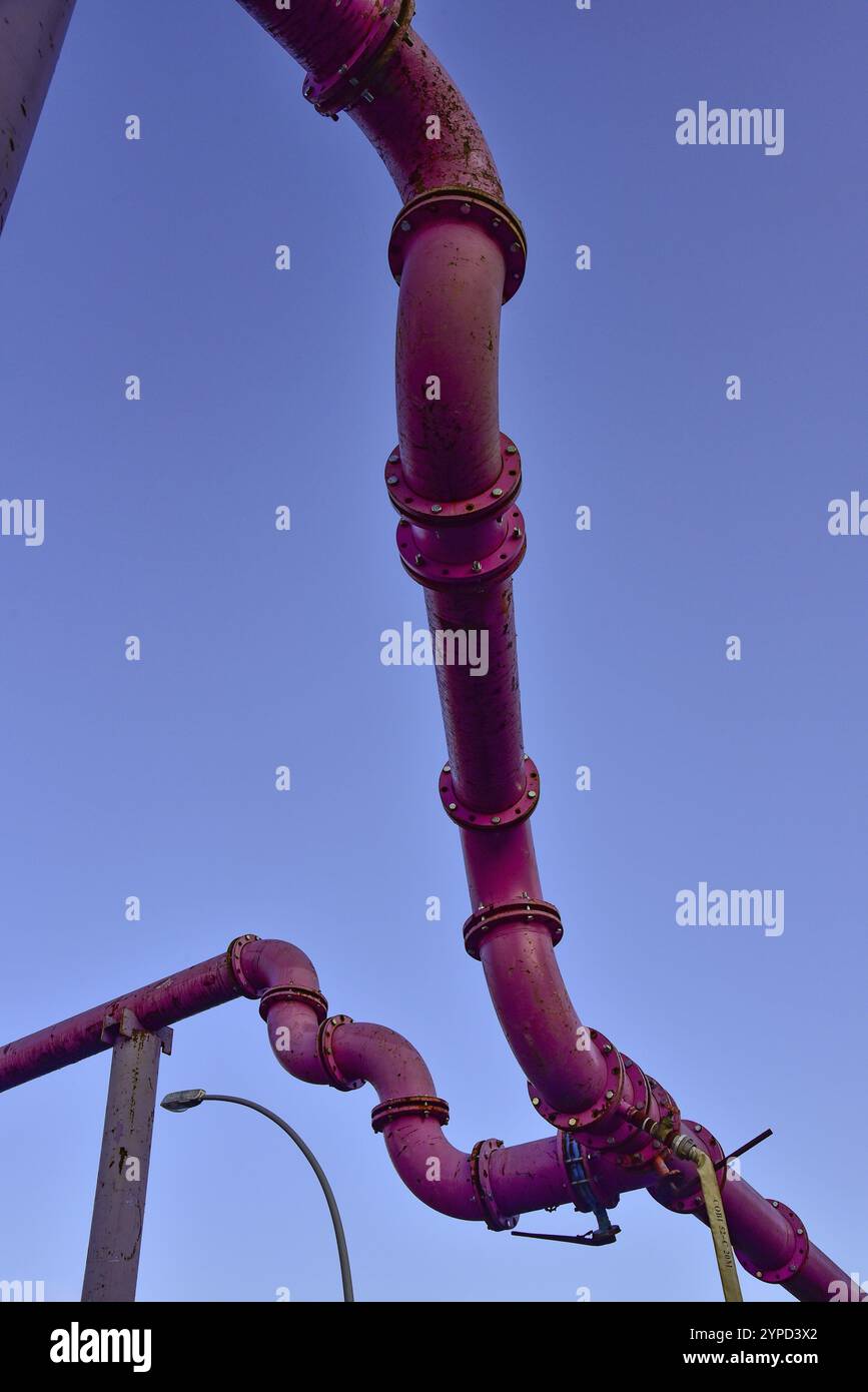 Above-ground pipelines in Berlin for pumping groundwater, Berlin ...