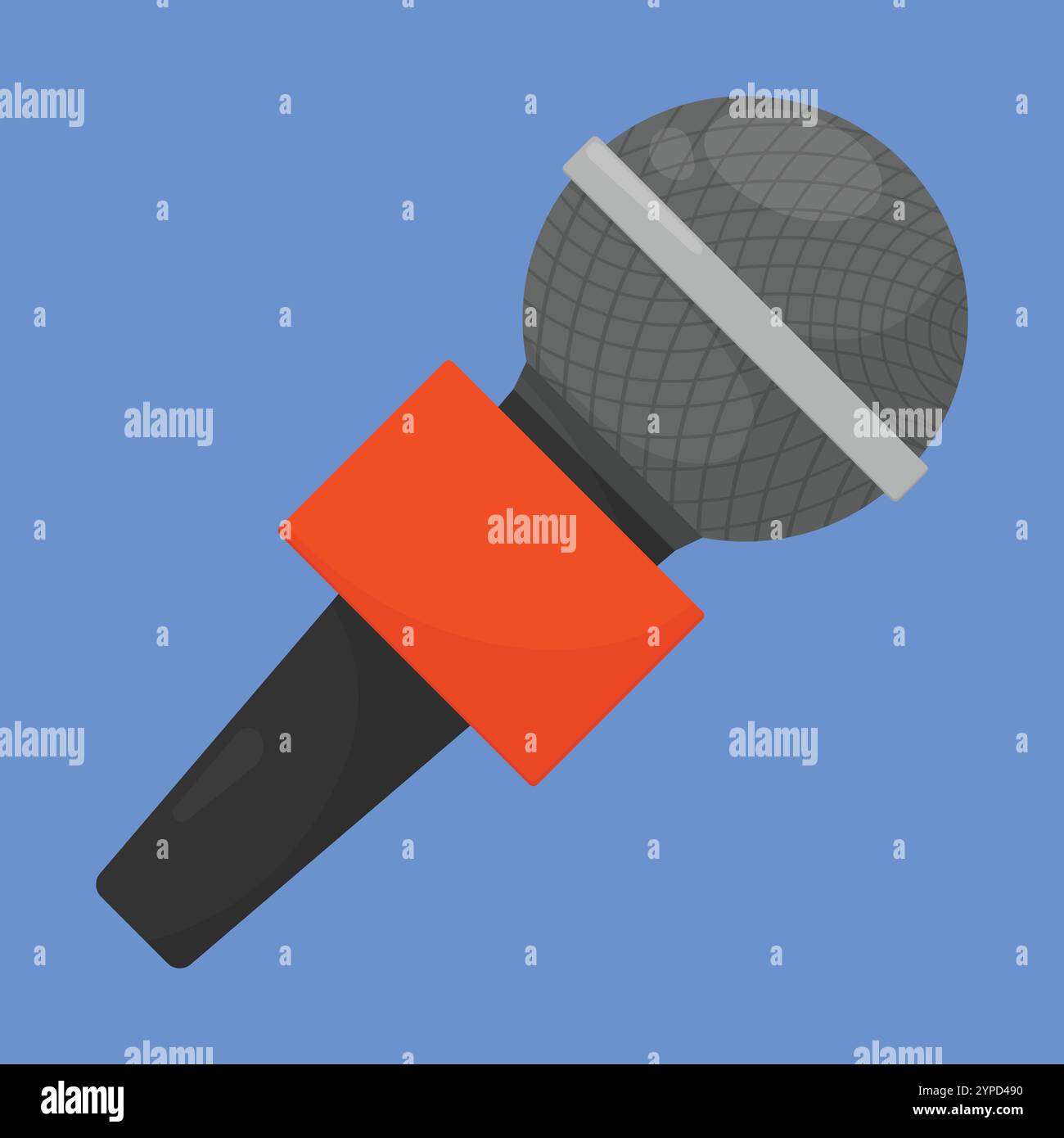 News Mic vector icon. tv conference microphone illustration. mic icons ...