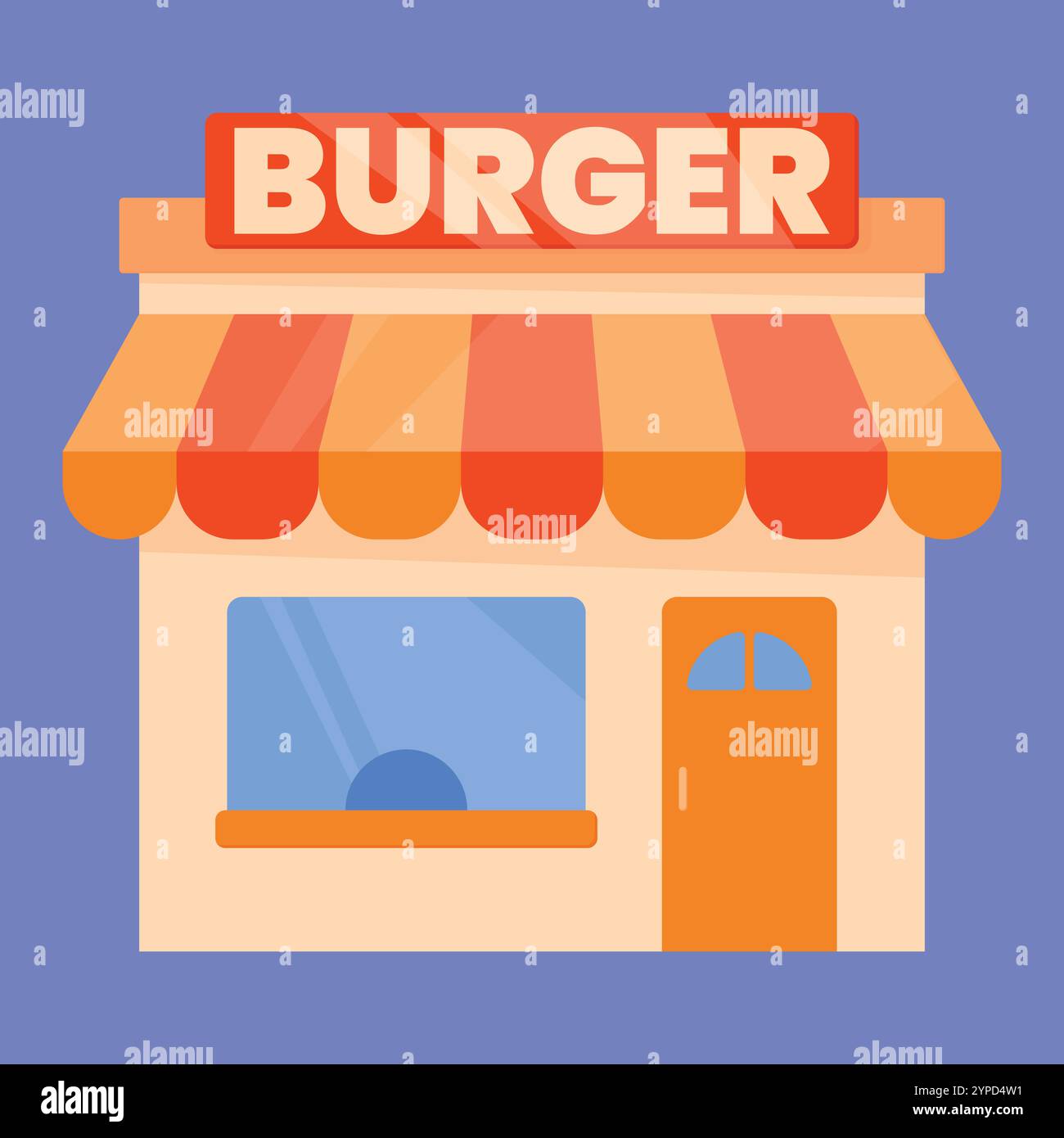 Burger shop illustration vector. burger store building icon. burger ...