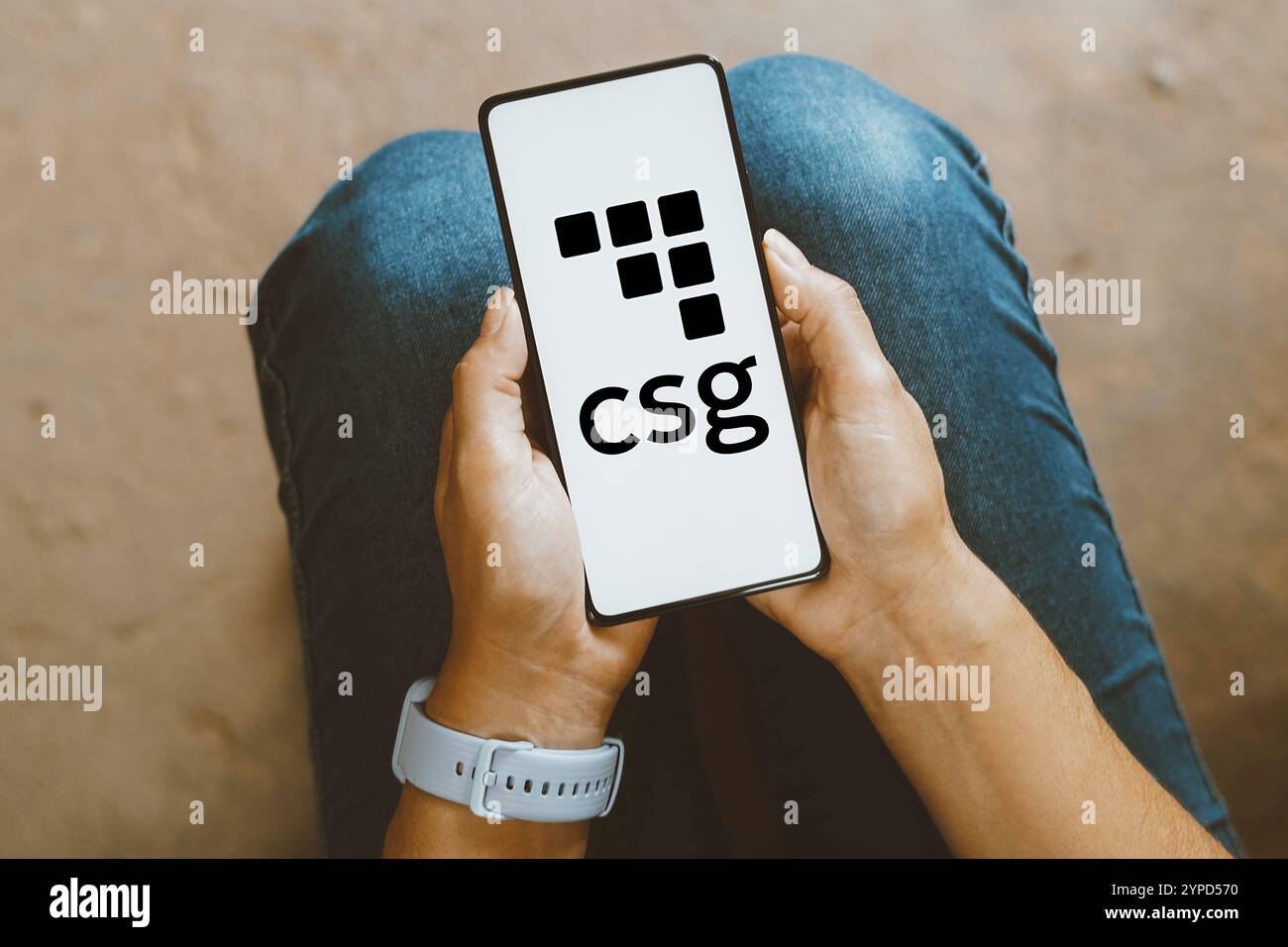 January 22, 2024, Brazil. In this photo illustration, the CSG Systems ...