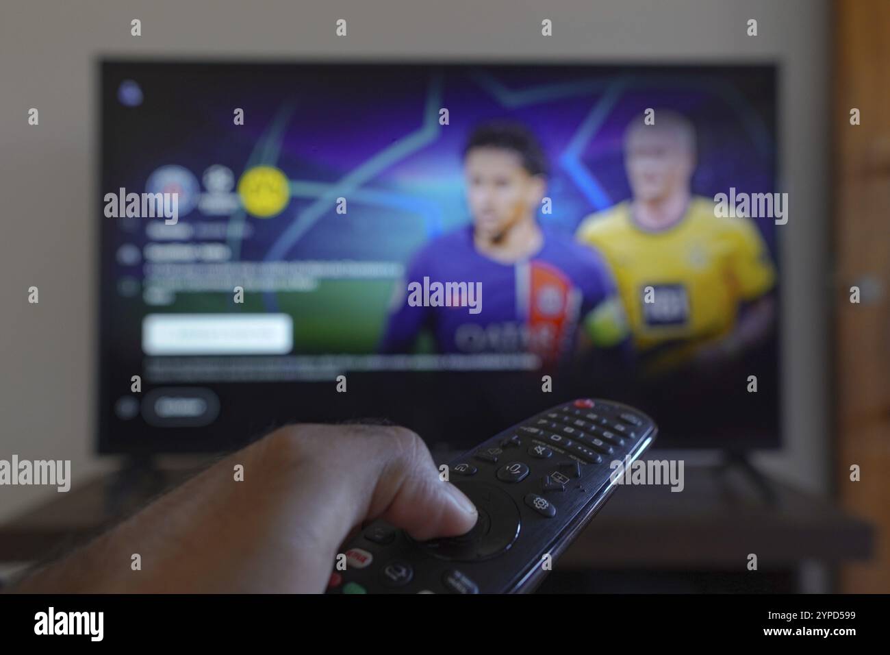 May 6, 2024, Brazil. In this photo illustration, a hand holding a TV ...