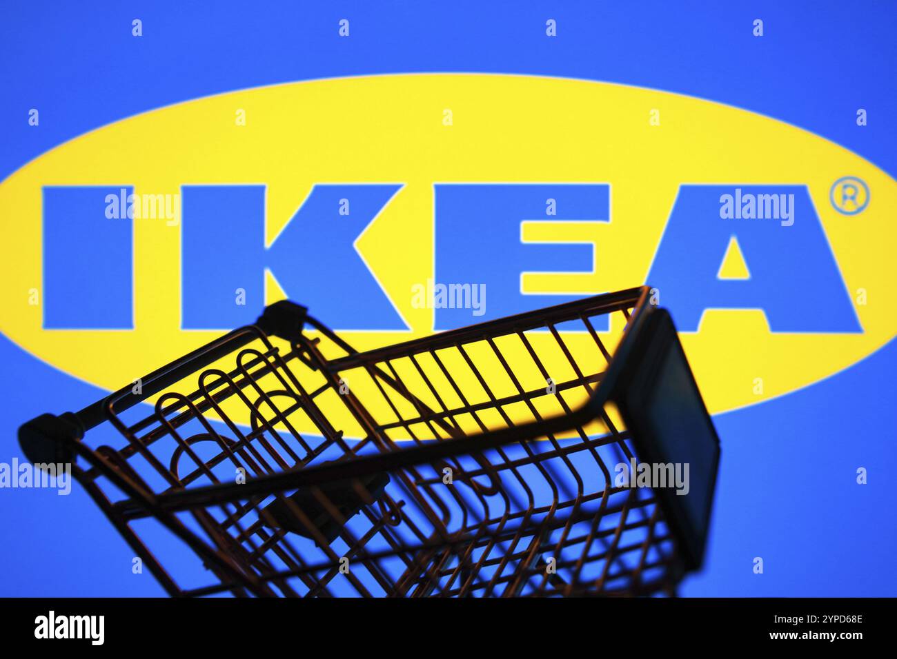 April 5, 2024, Brazil. In this photo illustration, the IKEA logo seen ...