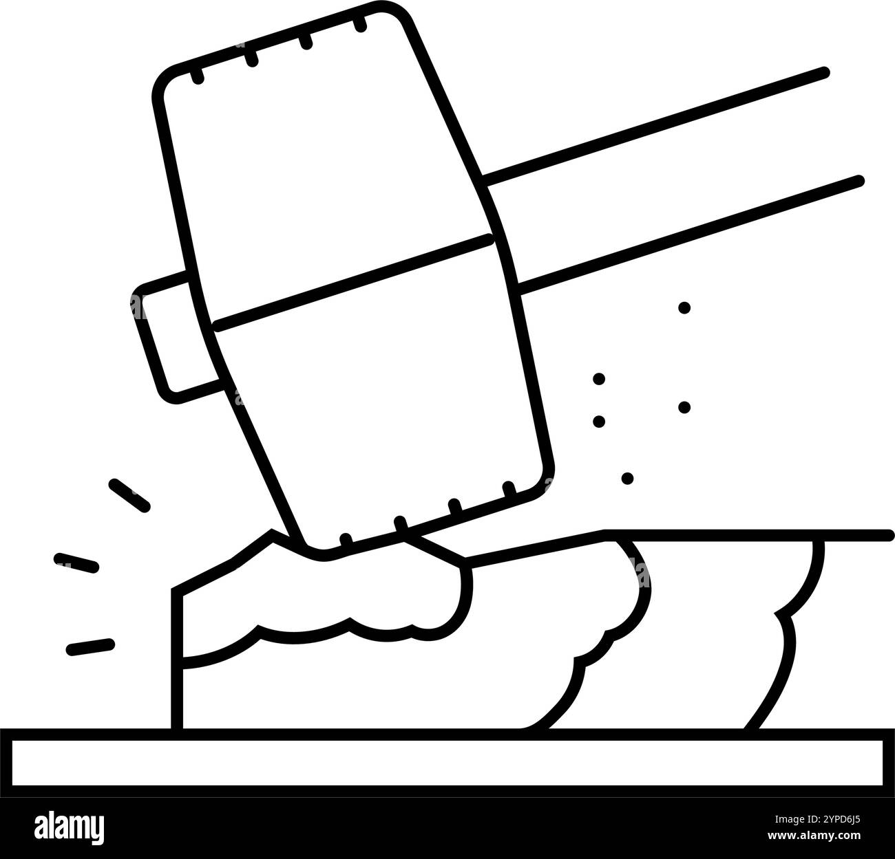 punch blacksmith line icon vector illustration Stock Vector Image & Art ...