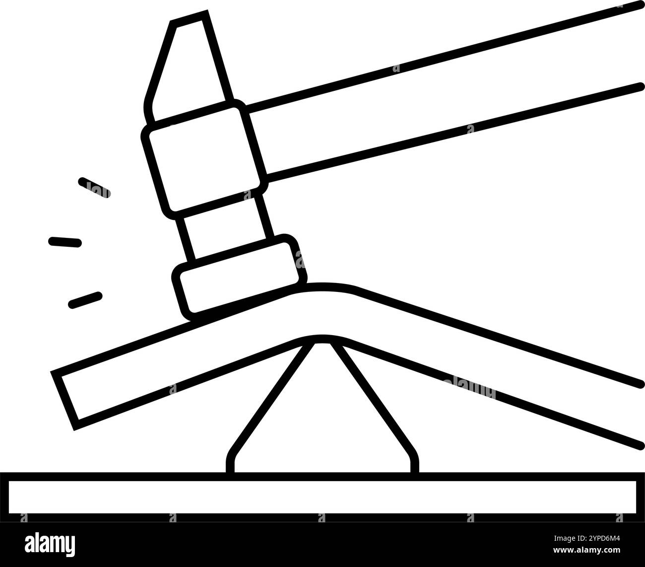 forming blacksmith line icon vector illustration Stock Vector Image ...