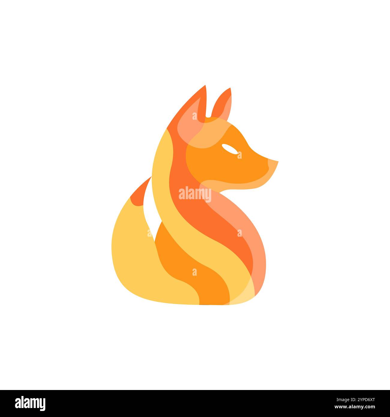 Wild fox vector icon. Animal fox vector. Stylish orange logo for fox ...