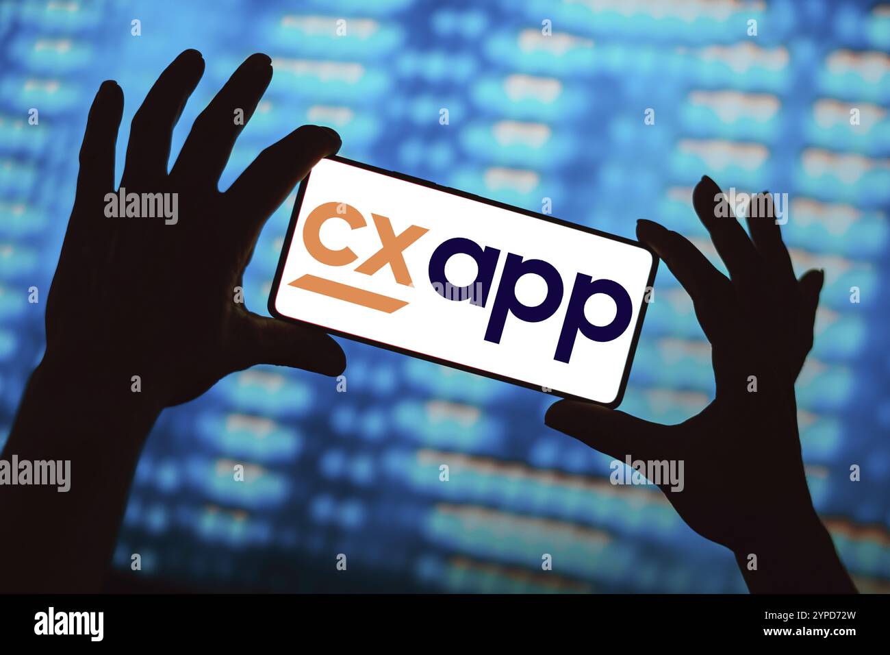 March 14, 2024, Brazil. In this photo illustration, the CXApp logo is displayed on a smartphone ...