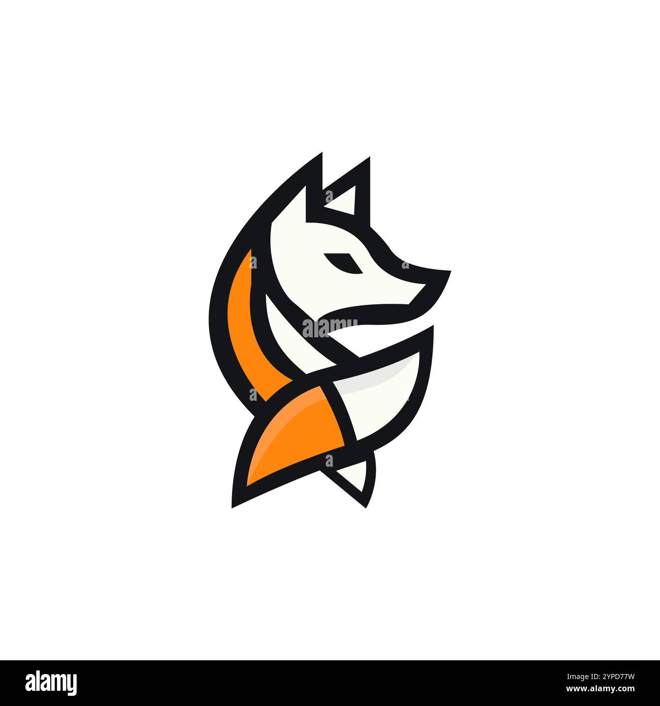 Wild fox vector icon. Animal fox vector. Stylish orange logo for fox ...