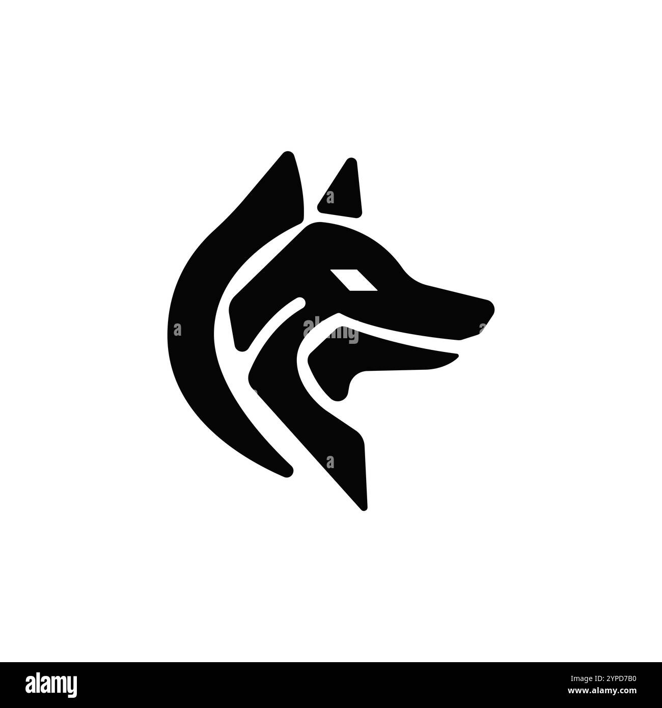Fox silhouette. Wild animal fox. Fox brand logo. Elegant fox emblem ...